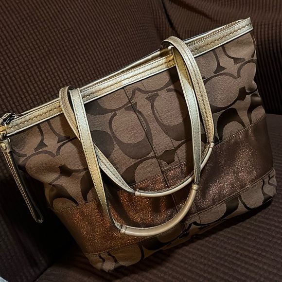 Coach | Bags | Vintage Coach Signature Monogram Tote | Poshmark